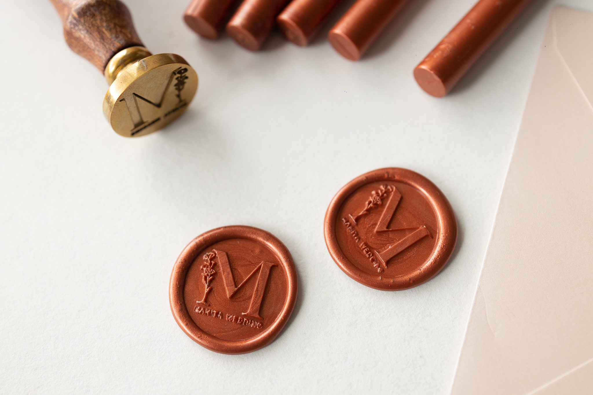 Wax seal สี Rose gold | MANITA WEDDING